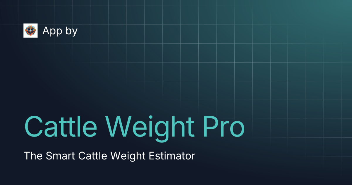 Cattle Weight Pro | App by